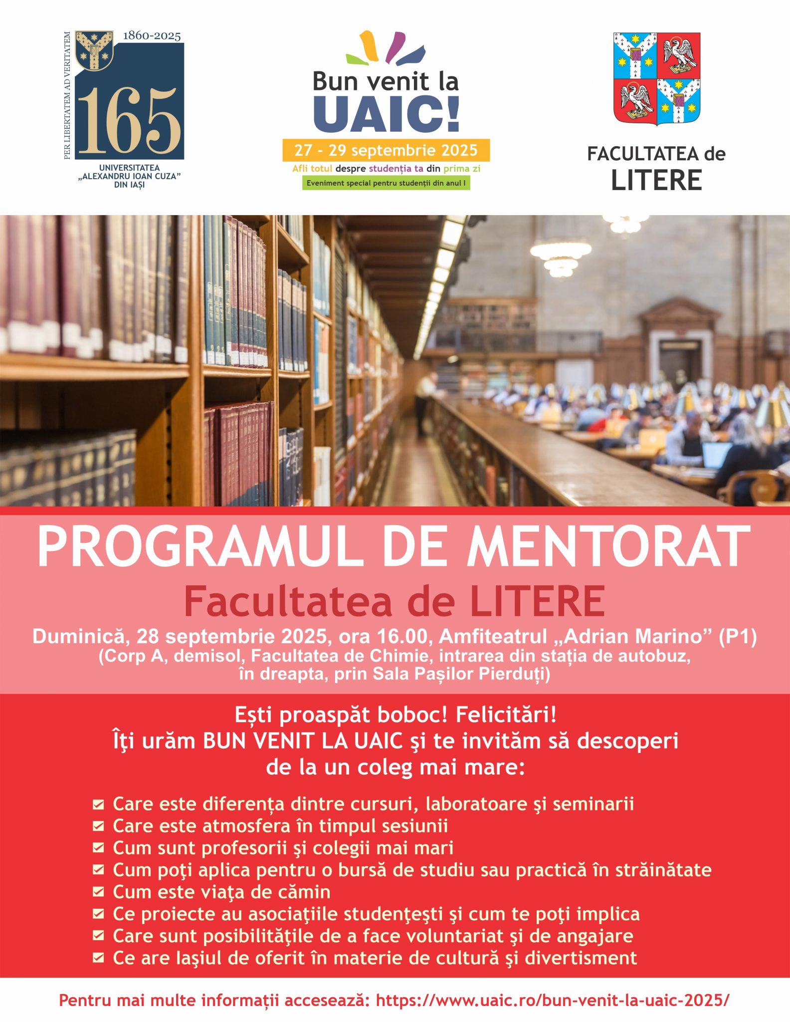 Program de mentorat pentru studenții Facultății de Litere – Facultatea de Litere